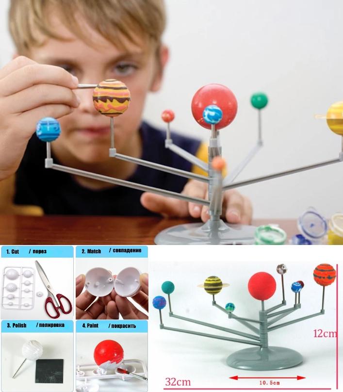 solar system planetarium DIY science model Astronomical toy 8 planets STEM | Daraz.pk