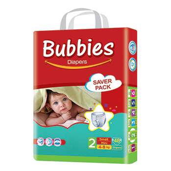 Bubbies Saver Pack Baby Diaper - Size 2, Small - 48 Pcs | Daraz.pk
