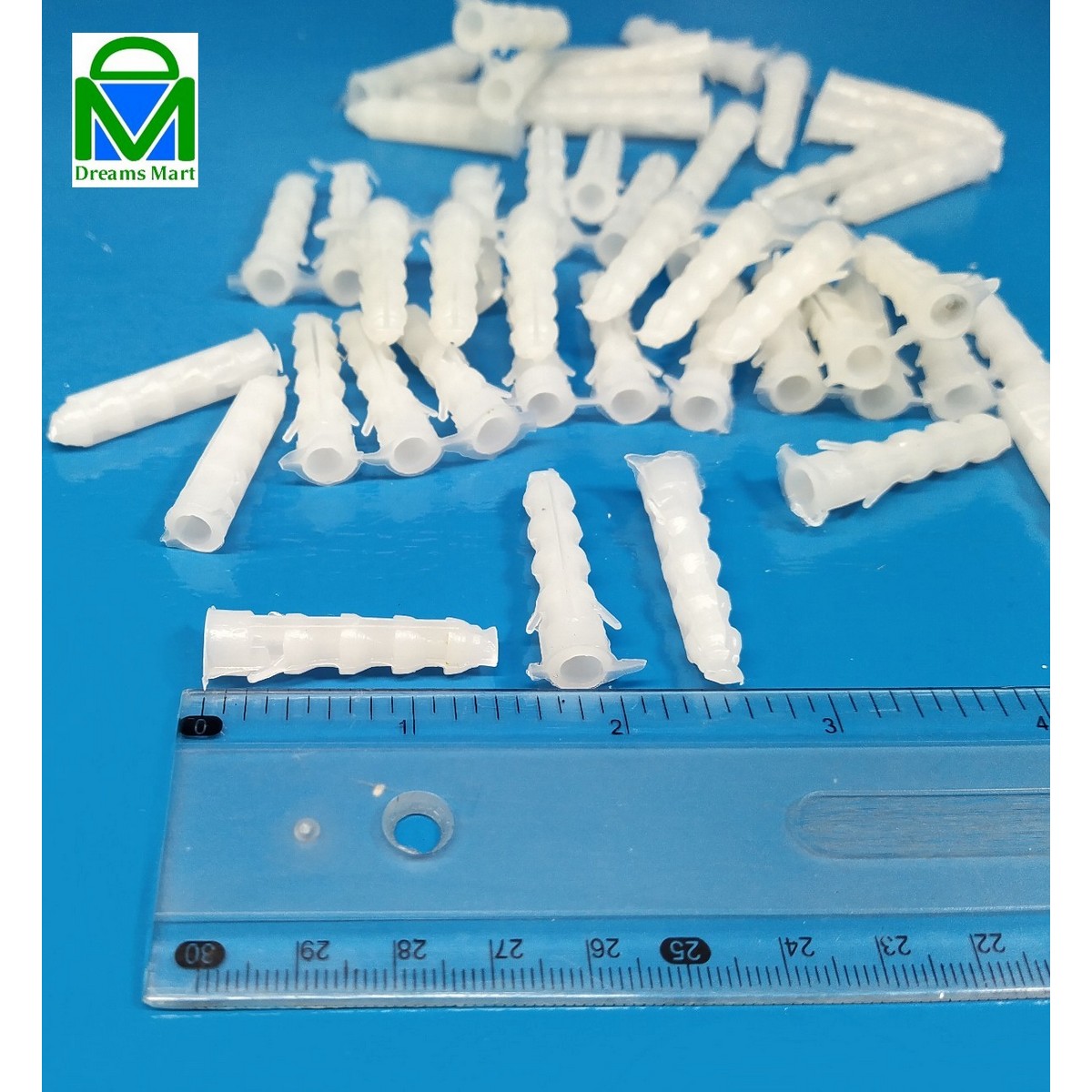 DreamsMart Pack of 20pcs No#12 / 16 White Plastic Wall Plugs Gitti Roll ...