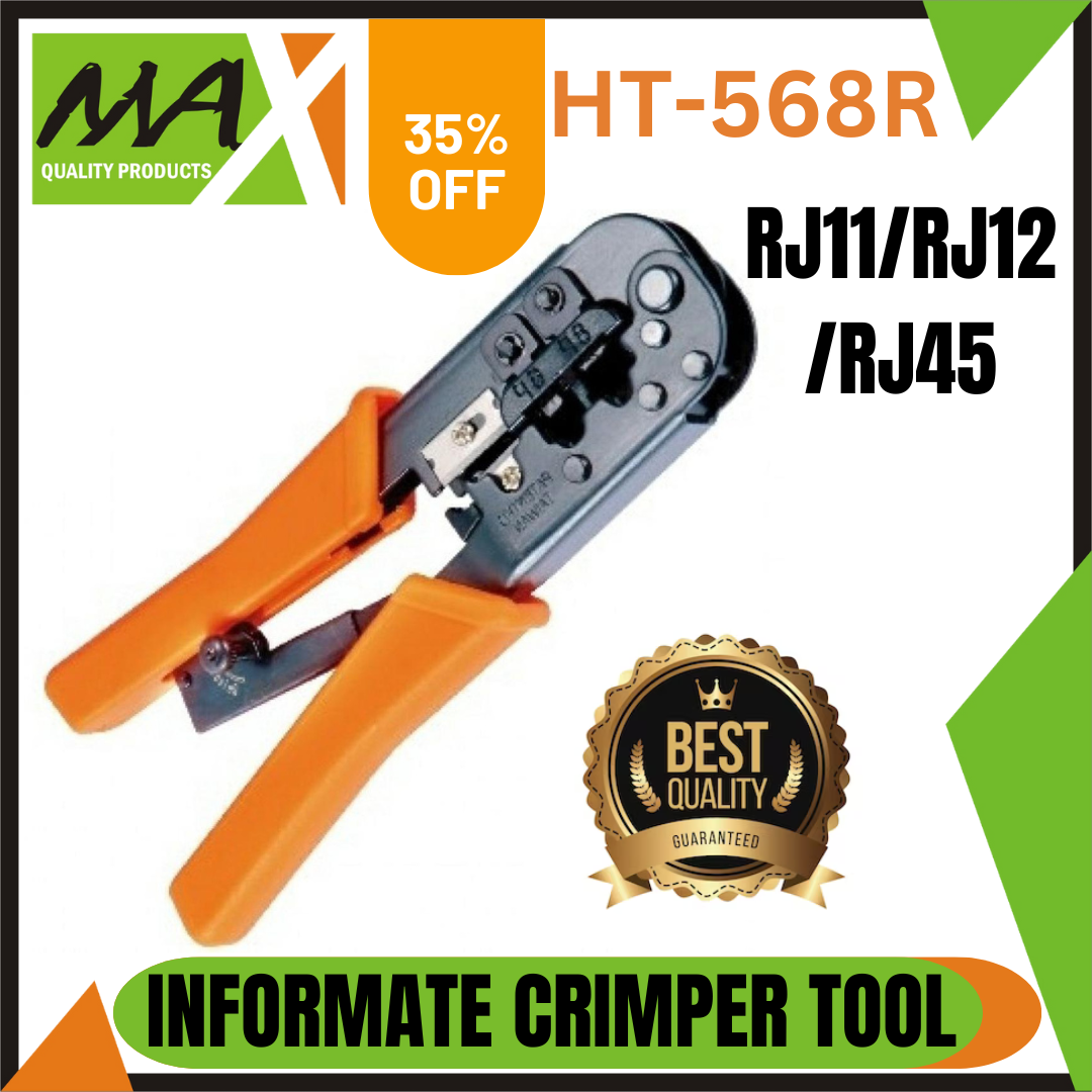 RJ45 MODULAR CRIMPING TOOL INFORMATE RJ45, RJ11 WITH CABLE CUTTER ...