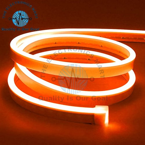 1 Meter DC 12V Orange Neon Flexible Strip Light Rope Light Waterproof ...
