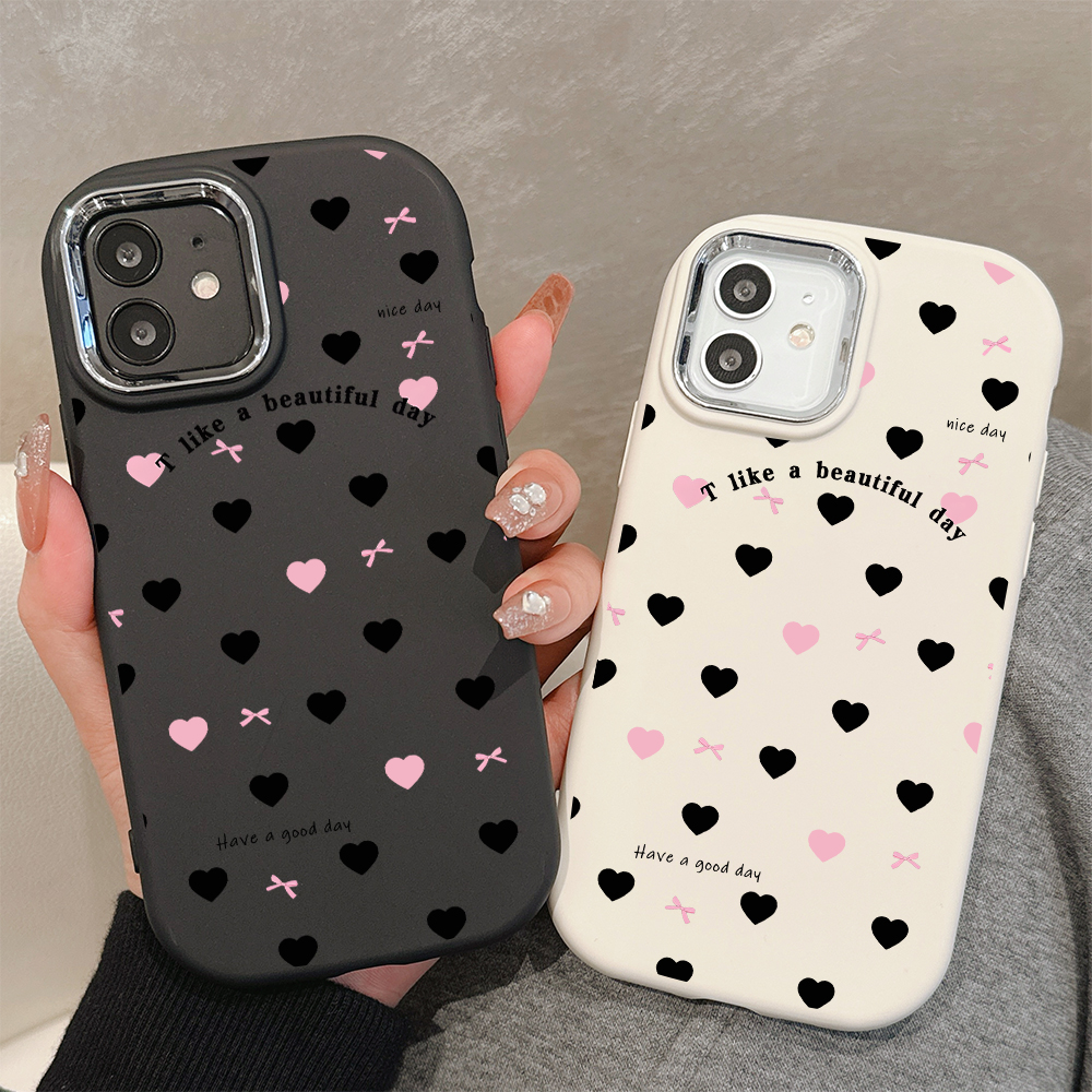 Jizetin for Samsung A32 4G Back Cover Black Heart Shape Bright Lens ...