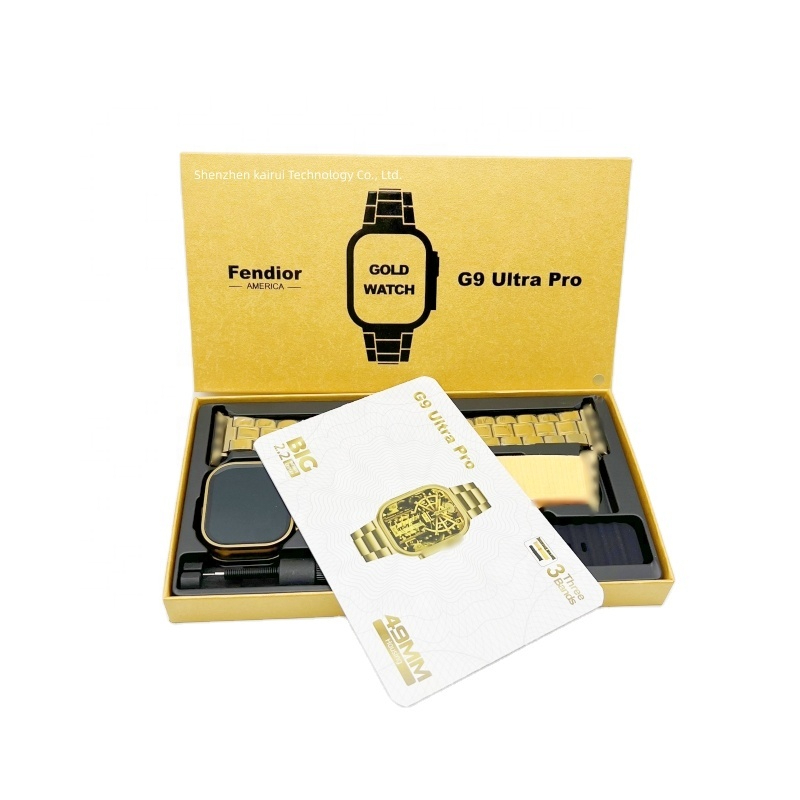 G9 Ultra Pro Smart Watch (Golden Edition) - 49MM Ultra Series 8 - NFC ...
