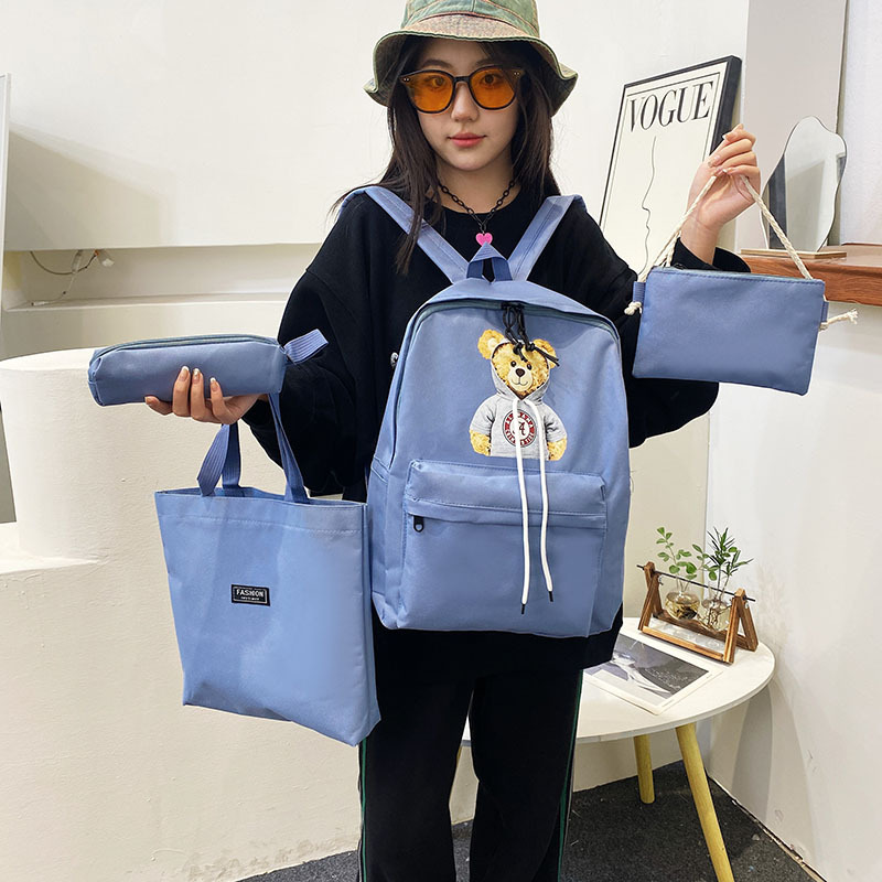 4IN1 SAT Women Backpack For Teenage Girls College Student Kids Book Bag ...