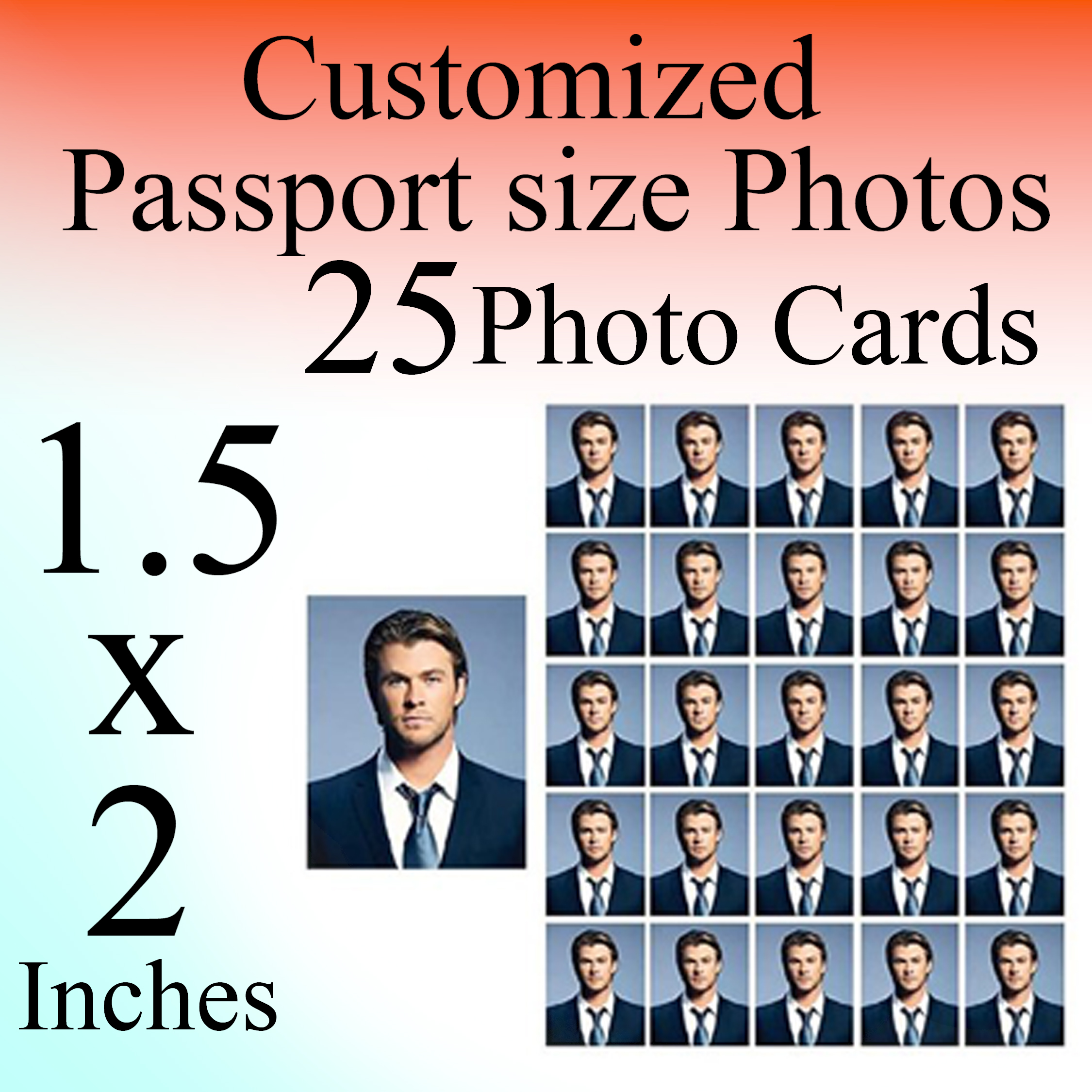 25 Passport size picture with all background colour | Daraz.pk