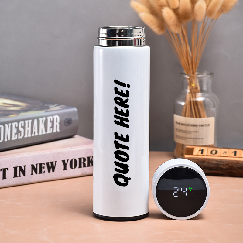 CUSTOMIZE Quotation Water Bottle with Smart LED Temperature Display ...
