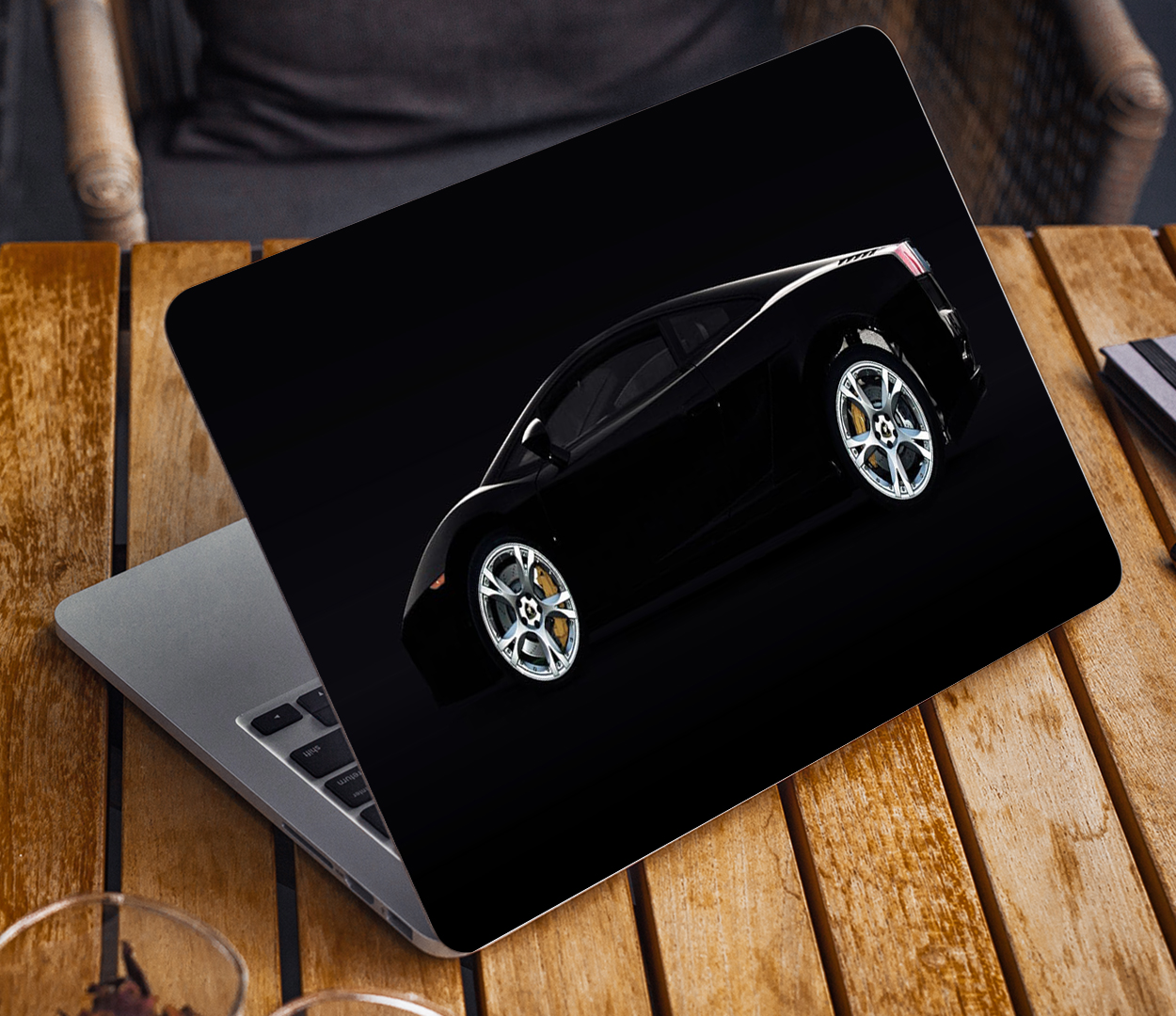 Black Lamborghini Murcielago laptop back vinyl skin sticker 12 13 14 15 ...