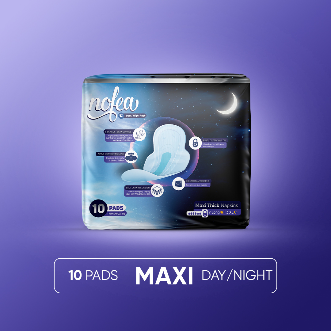 Nofea Napkins/Sanitary Pads Day and Night Maxi Thick - 10 pads | Daraz.pk