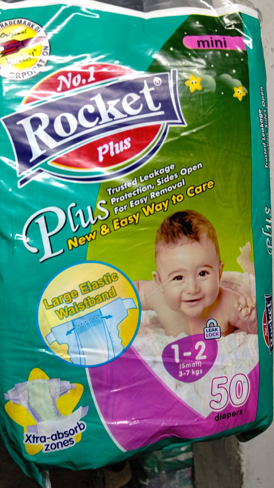 Tiny Tots Launchpad Rocket Pamper Small Size 50 Diapers Pack for Happy ...