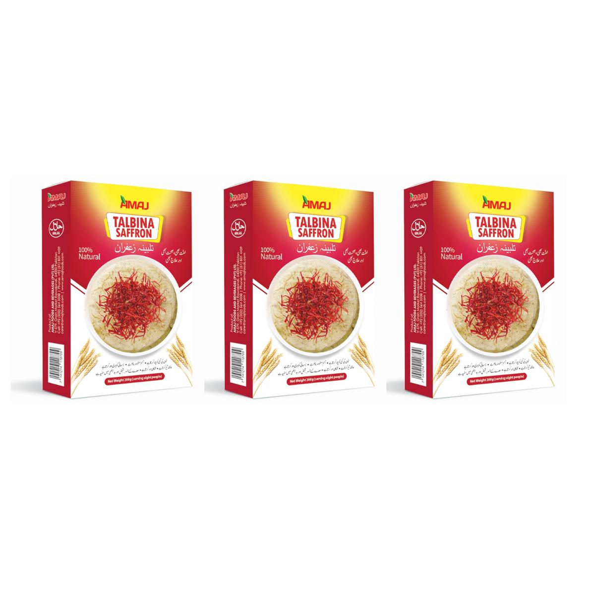 Talbina Saffron pack of 3 each box weight 200gm | Daraz.pk