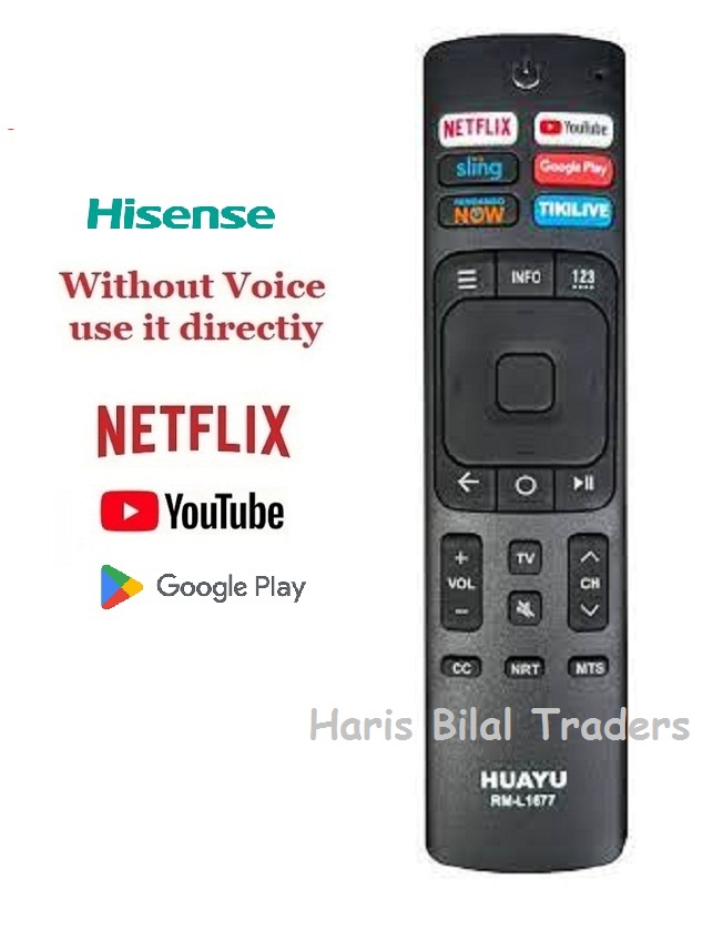 HISENSE Remote for Smart LED TV with NETFLEX & YouTub & Google Play ...