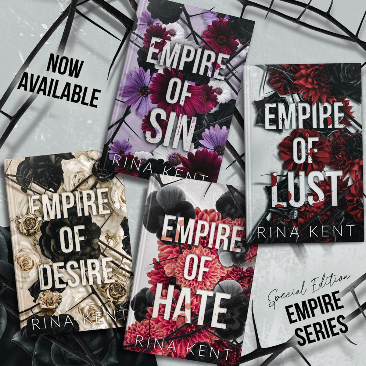 Empire Series by rina kent 4 books set (Empire of desire , empire of sins , empire of hate ...