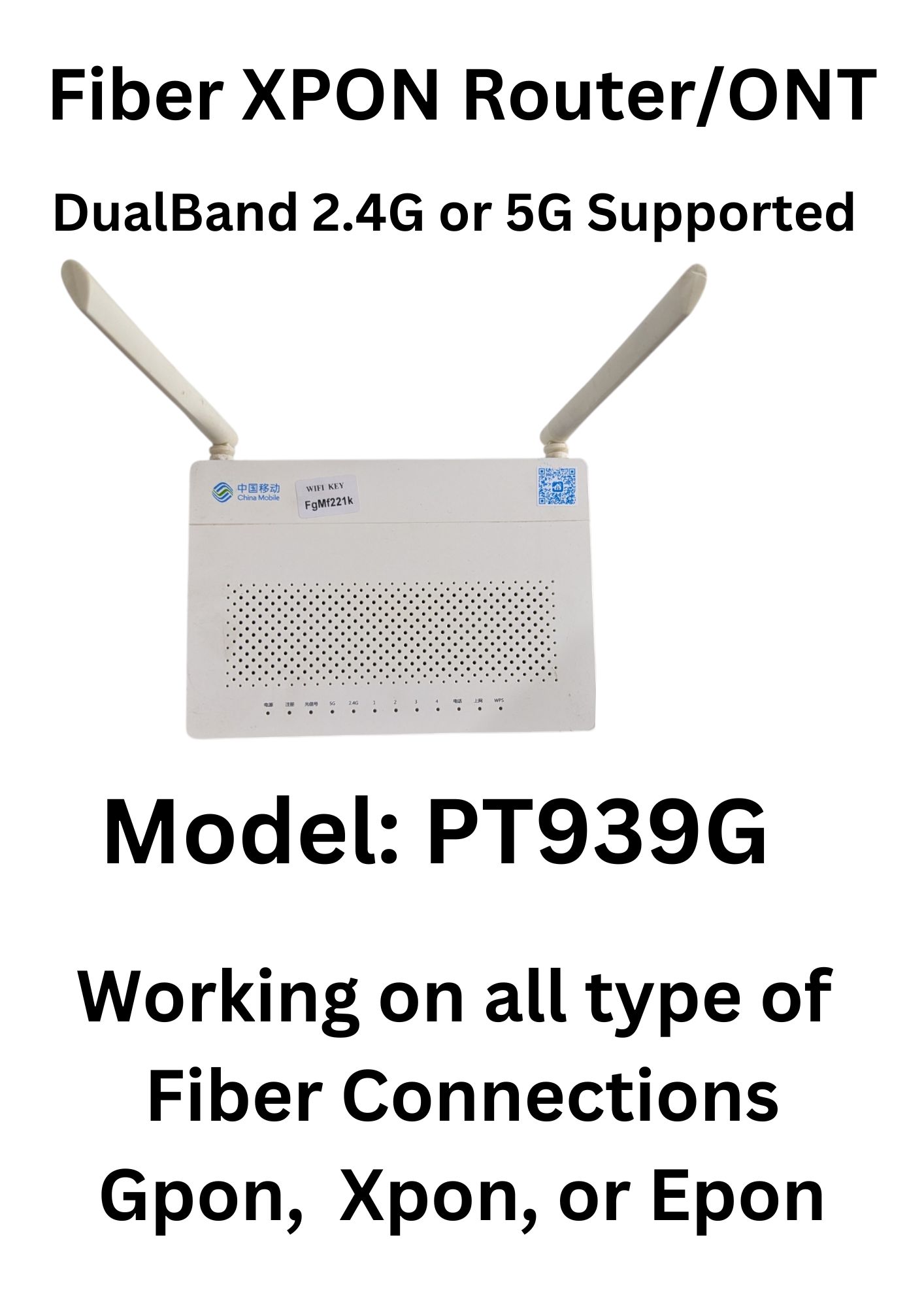 Fiber XPON ONU PT939G Optical fiber router WIFI 2.4G&5G Dual Band ONT ...