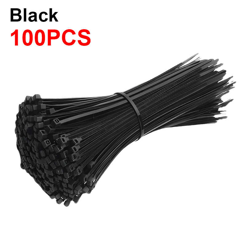 200/100pcs 3MM*100MM Nylon Cable Ties Self-locked Adjustable Cord Tie ...