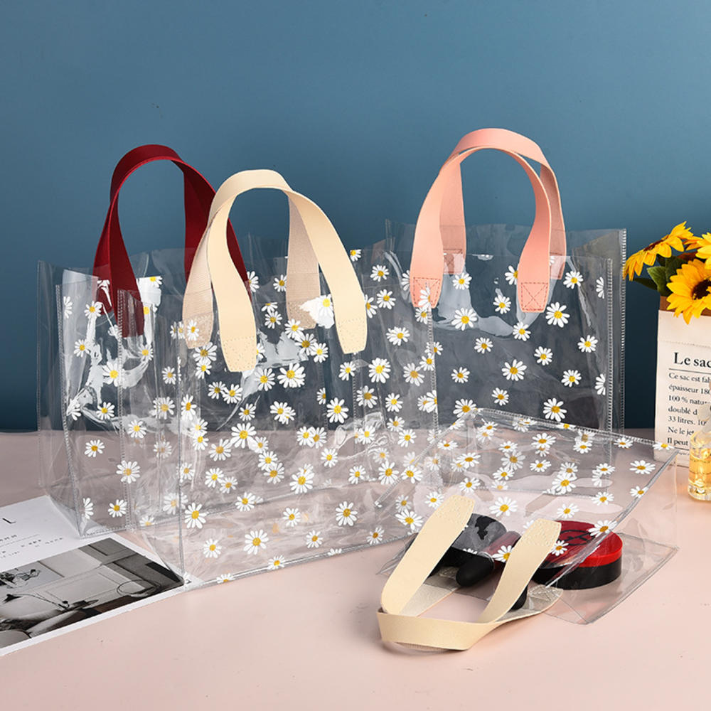 Stylish PVC Tote Bag Fashionable Clear Handbag Waterproof Transparent ...