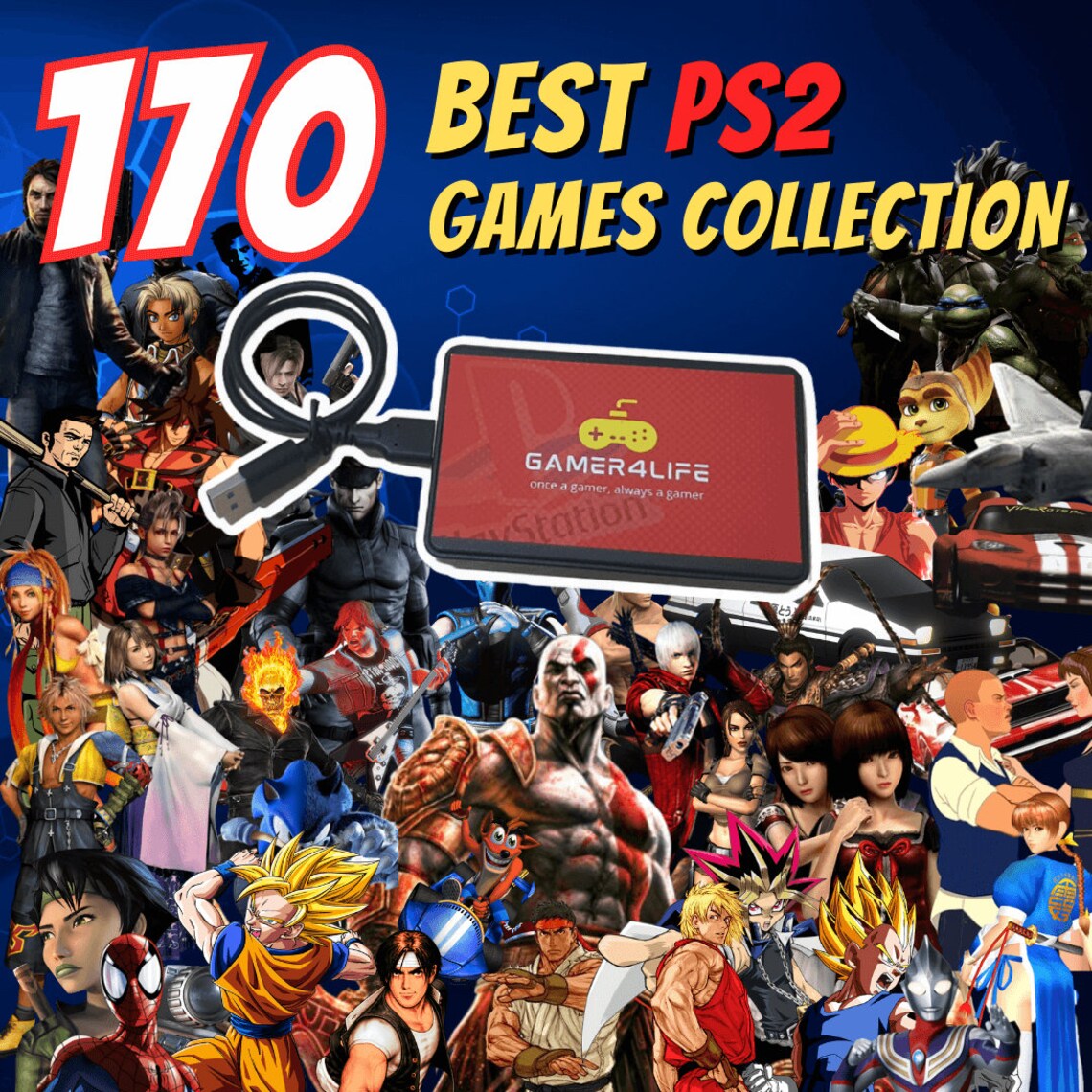 170 BEST PS2 Retro Games Collection + Free 110 PS1 Games | Daraz.pk