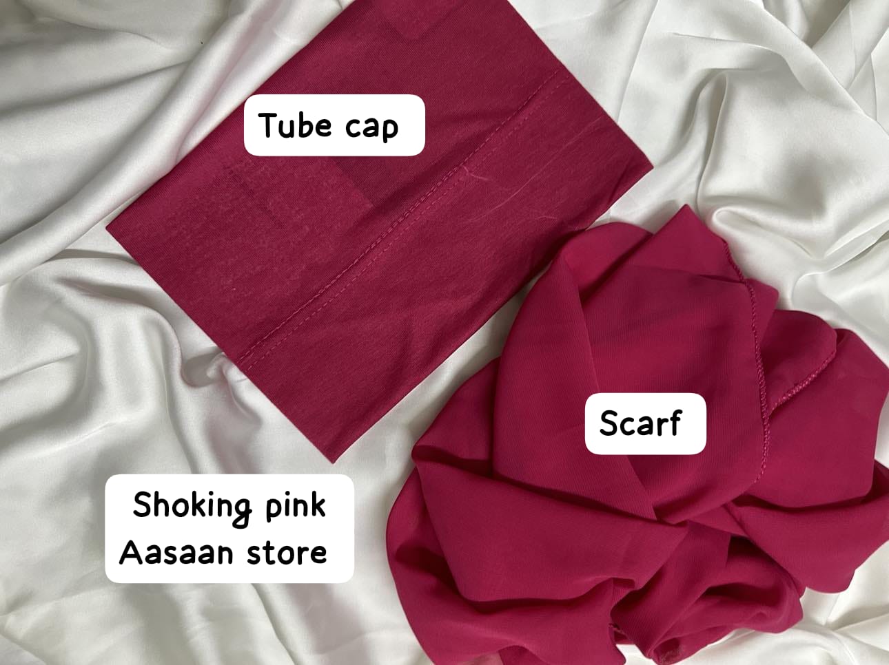 Chiffon Georgette Hijab Scarf Plus Tube Cap stoller for girls Shades ...