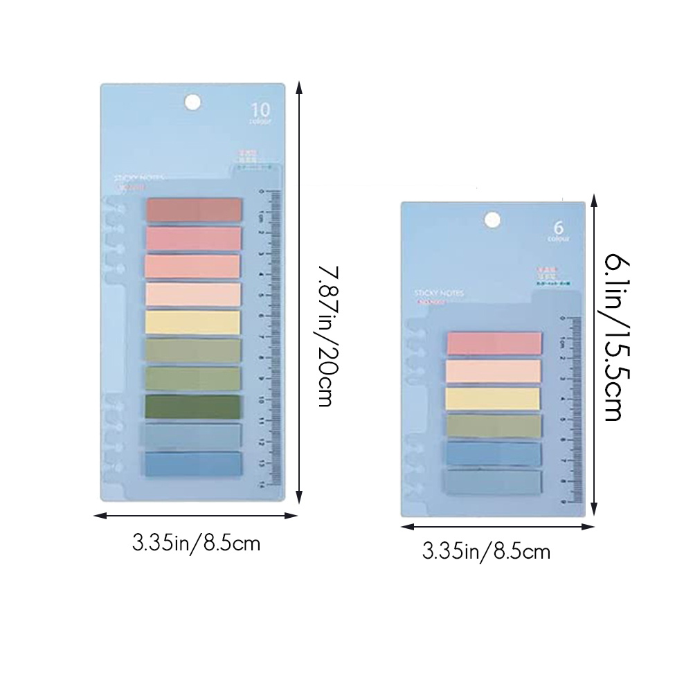 1720 Pieces Sticky Tabs, Page Markers Sticky Notes Tabs with Ruler ...