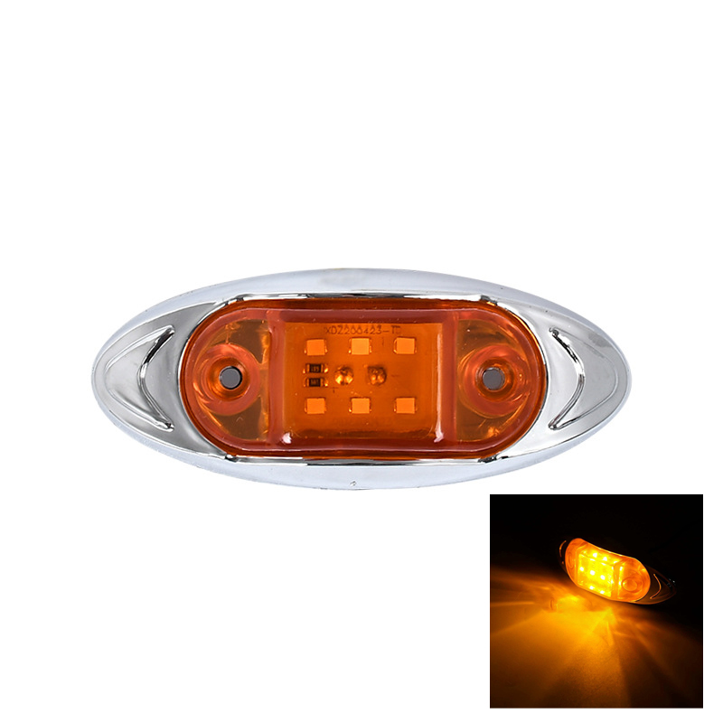 12V 24V Auto 6LED Signal Light Side Marker Trailer Signal Lamp Truck ...