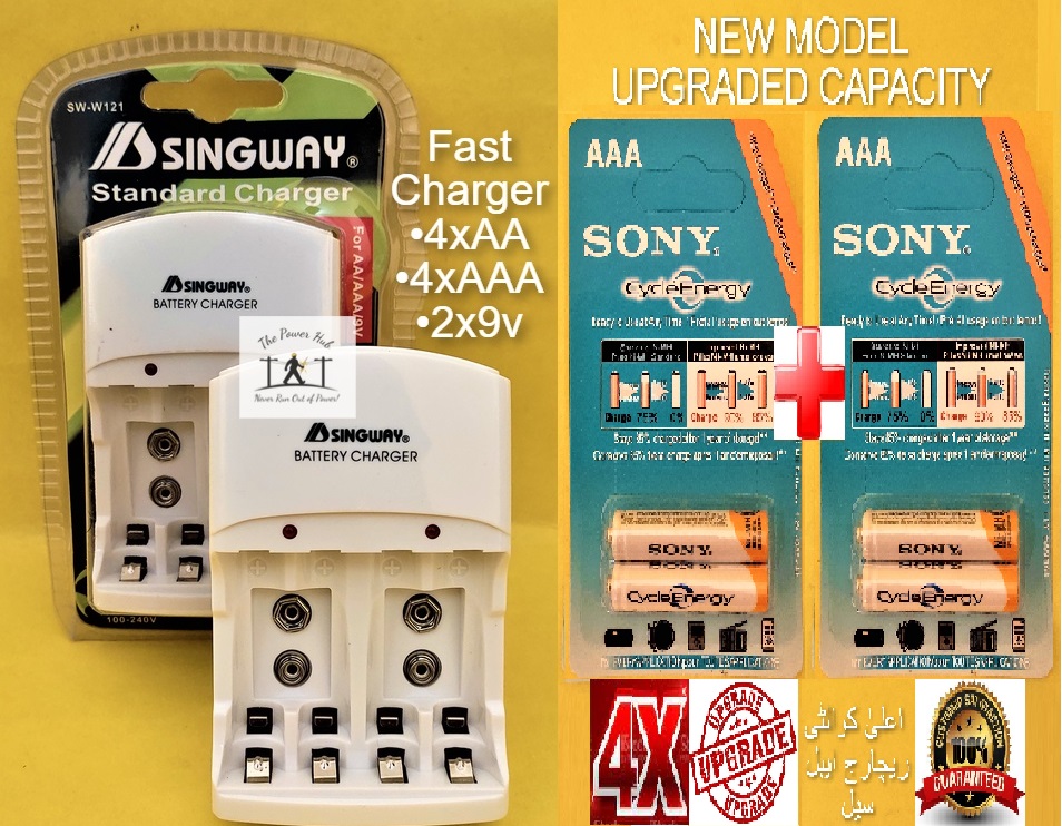 AA AAA Rechargeable Cell With Charger 1.2v Rechargeable Battery Cells ...