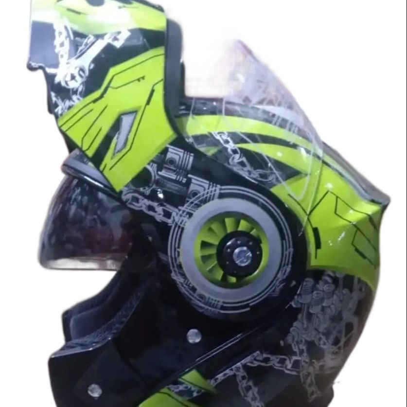 SUPER AIR original branded flip up helmet 3 in 1 with dual visor in ...