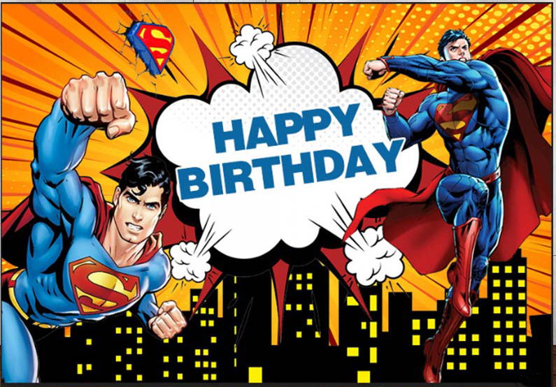 SUPERMAN THEME BIRTHDAY PARTY BANNER ( 36 INCHES X 24 INCHES ) | Daraz.pk