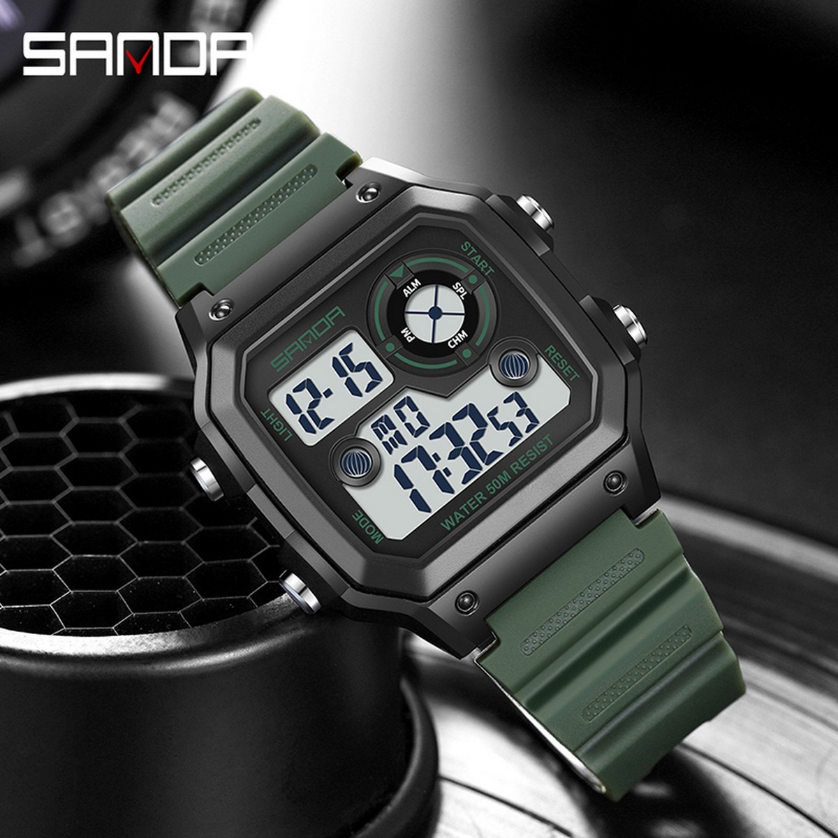 SANDA Brand Men's Watch New Arrival LED Display Original Watch Digital ...