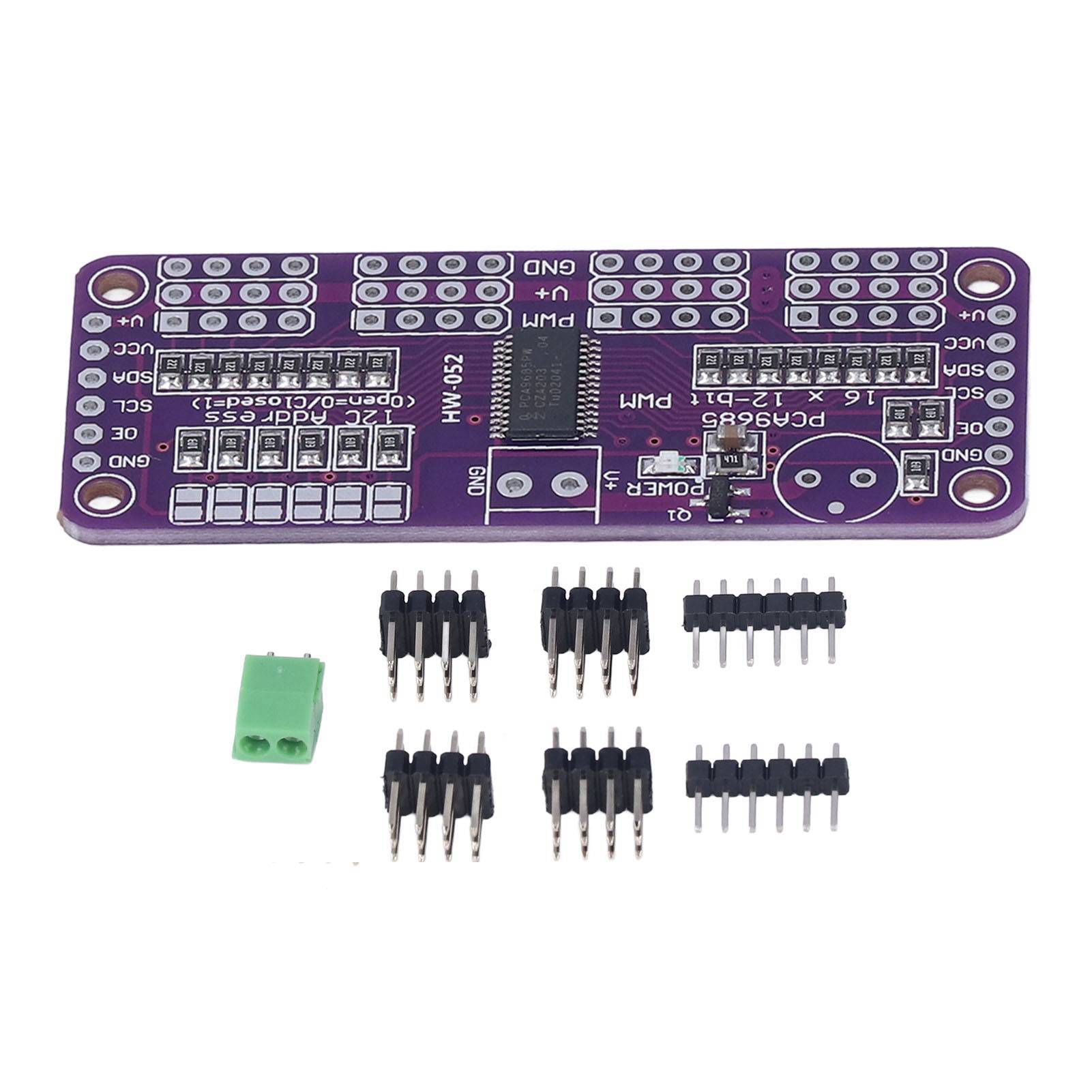Servos Control Board, Servo Motor Driver Adjustable PWM 16 Channel for ...