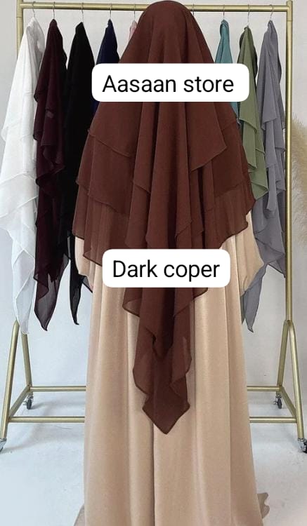 Three Layers Khimar Modest Hijab, Women's Clothing | Three Layers ...
