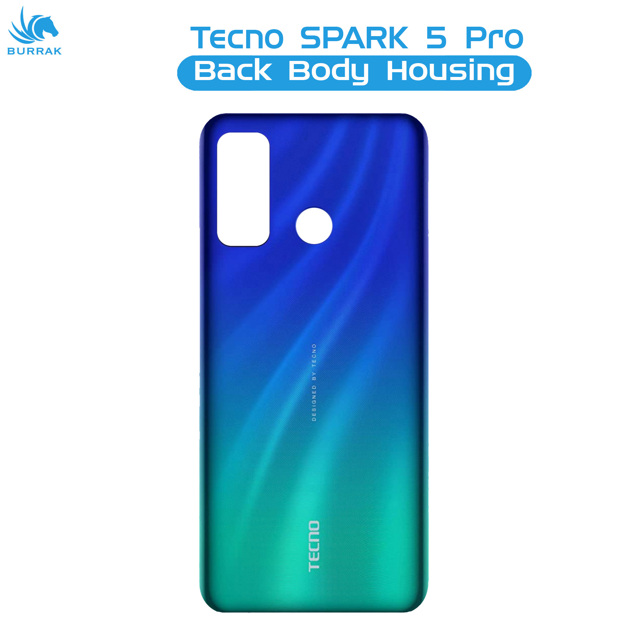 Tecno Spark 5 Pro Rear Back Body Casing Housing Replacement Battery Back Door For Tecno Spark 5 ...