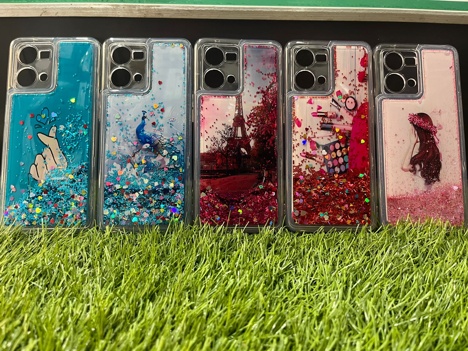 Oppo F21 pro Water Glitter back Cover_Print glitter cover_star cover ...