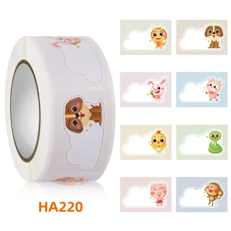 350pcs/roll DIY hand written self adhesive name stickers cute cartoon ...