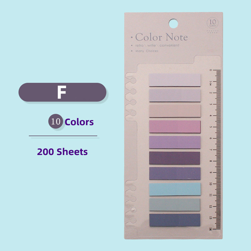 Panda Online 200 Sheets 10 Colors Solid color Sticky Notes Set Memo Pad ...