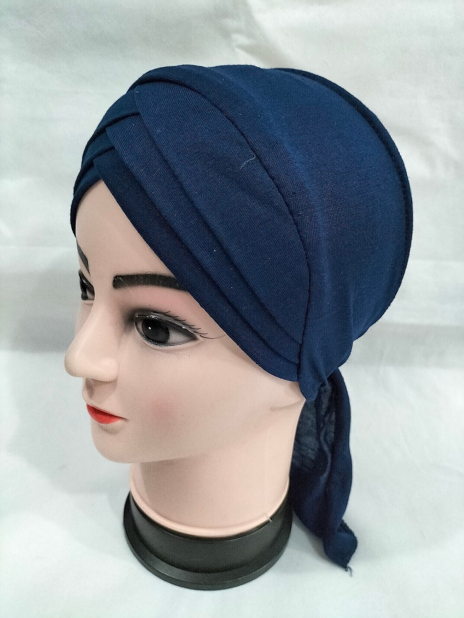 Black 3d Layer Cap Best Fabric Hijab Cap | Daraz.pk