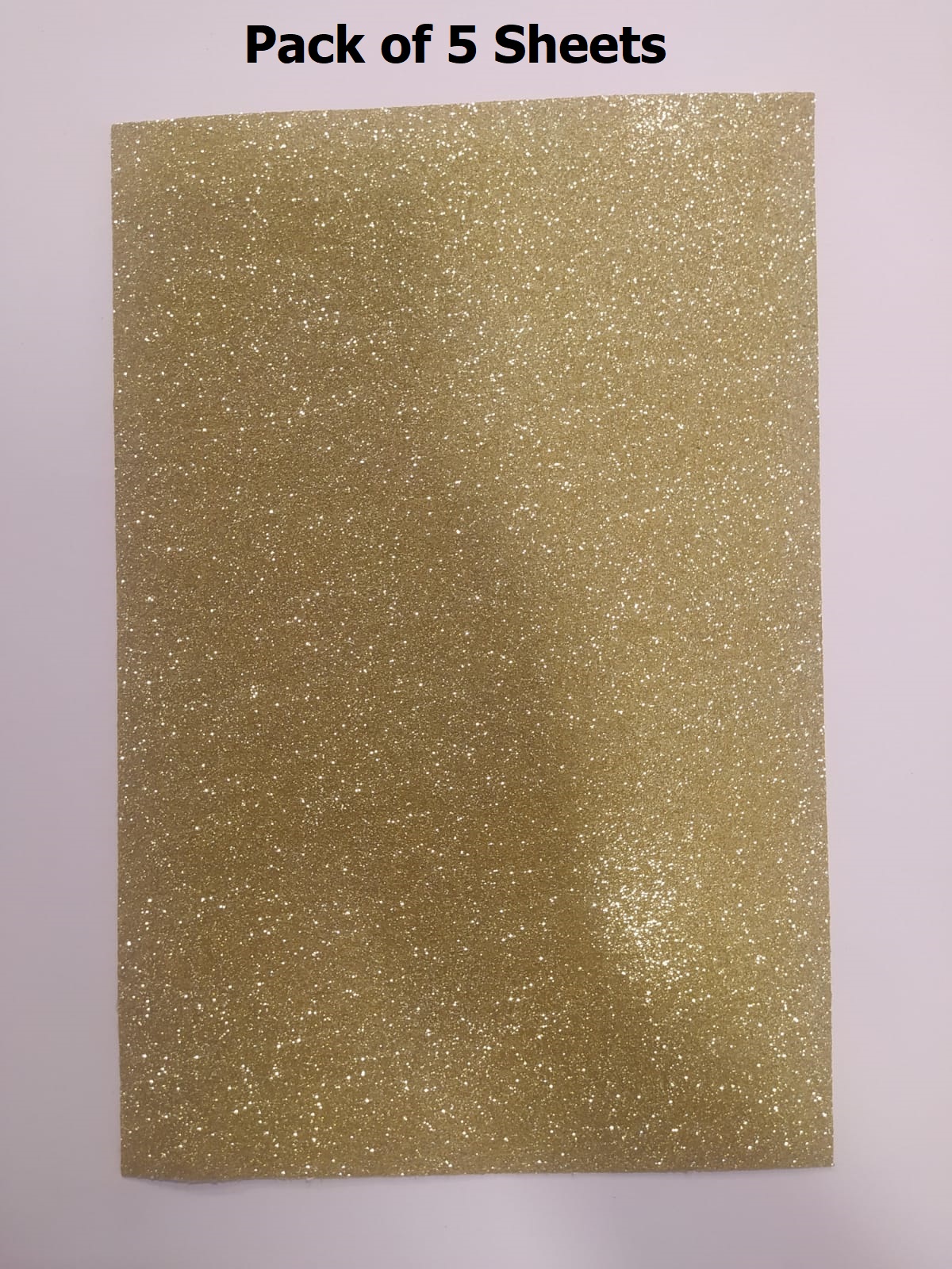 Pack of 5 Piece Gold Colour Glitter Fomic Sticker Sheet Best Quality A4 ...