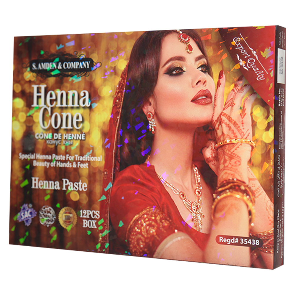 Henna cone - 40 gm per cone - Pack Of 12 - SAC | Daraz.pk