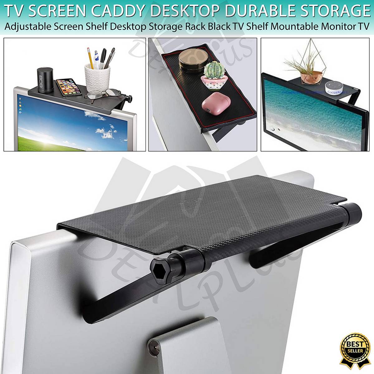 TV Screen Caddy Desktop Durable Storage Screen Top Shelf Home Bracket ...