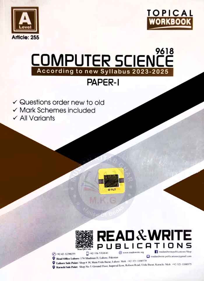 Computer Science 9618 A Level Article 255 Paper-1 Topical Workbook (Syllabus 2023-2025) | Daraz.pk