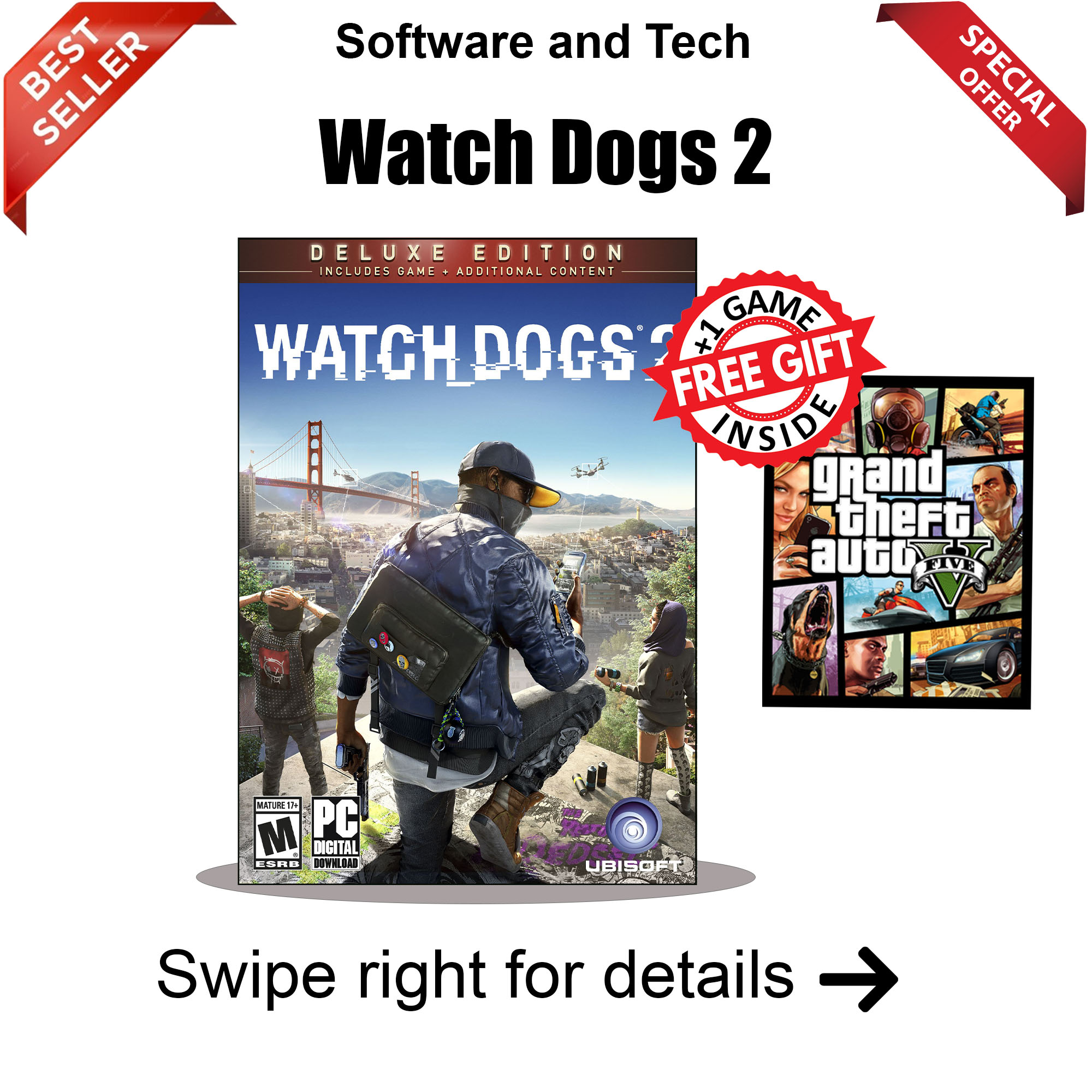 WATCH DOGS 2 - Game For PC with free Gift (Google Drive/ Mediafire ...