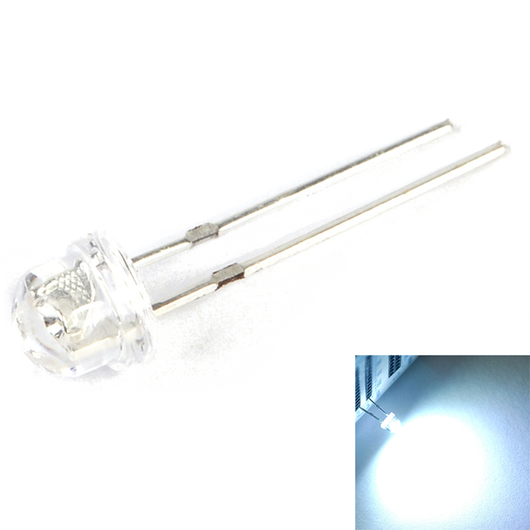 LED Bright Light Lamp Emitting Diode, 140 Piece, DC 3V-6V, 5mm, White ...