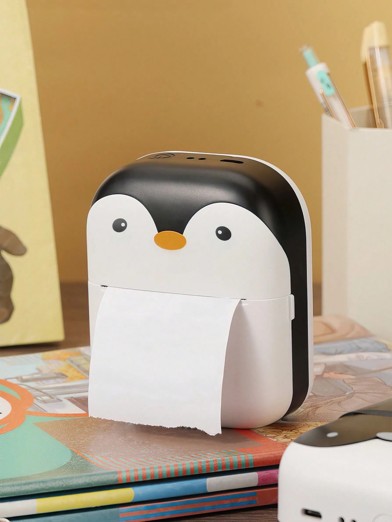 Mini printer C9 Small Portable Rechargeable Printer With Cute Penguin ...
