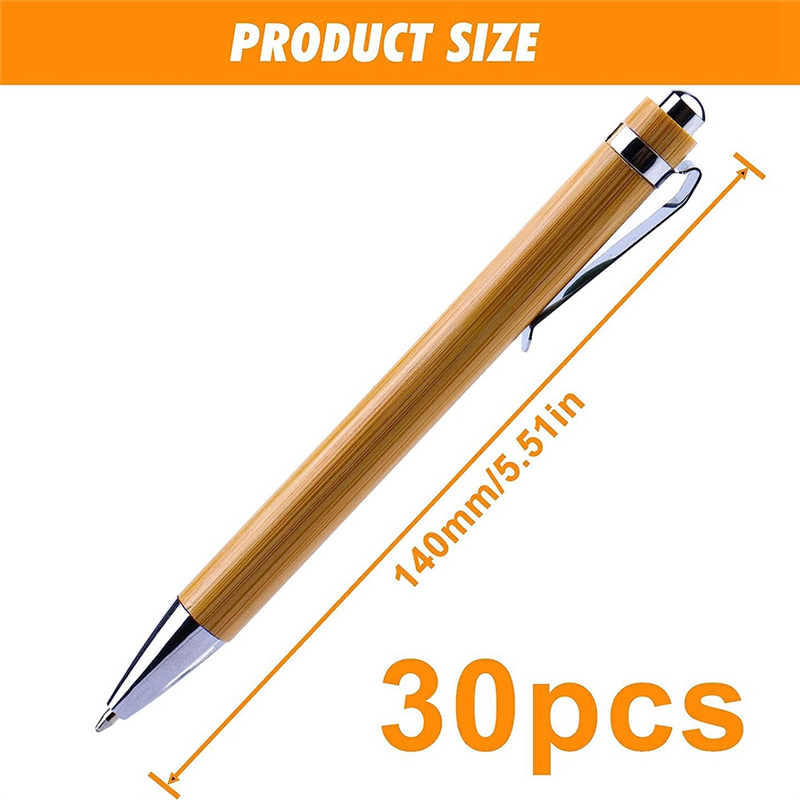 30 Pack Wood Ballpoint Pen Bamboo Ballpoint Pen Bamboo Ballpoint Pen Set For School | Daraz.pk