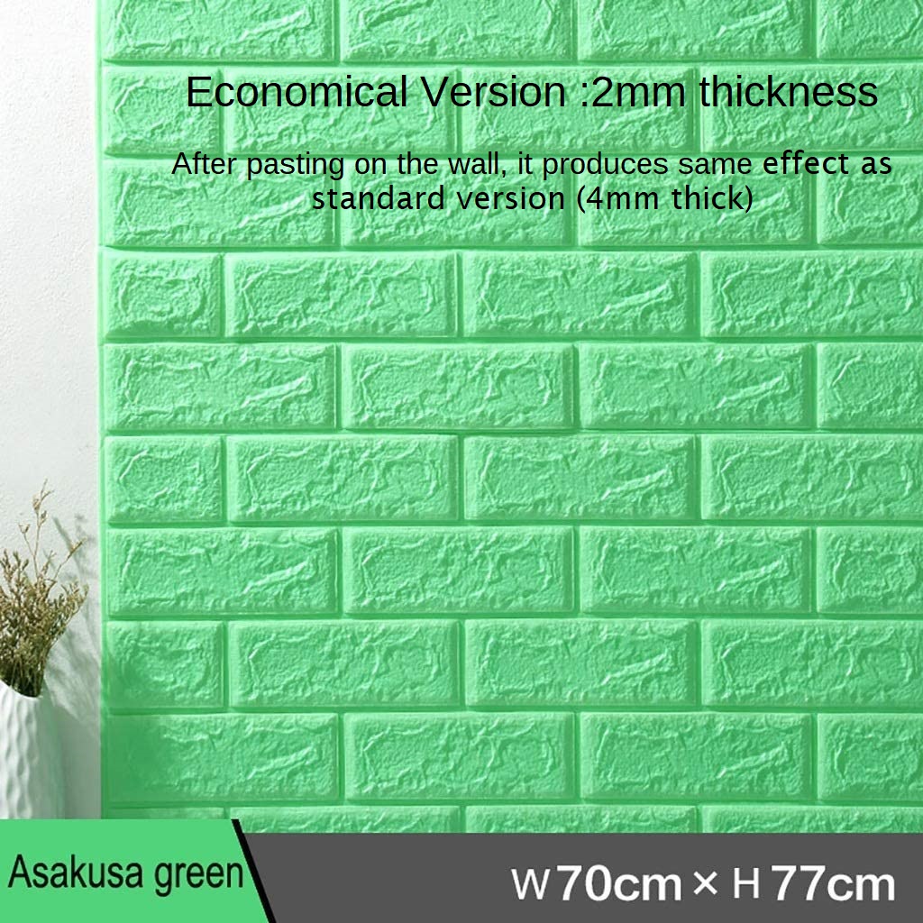 [Pack of 8] Brick Wall 3D Sticker Self-Adhesive Foam Wallpaper Panels ...