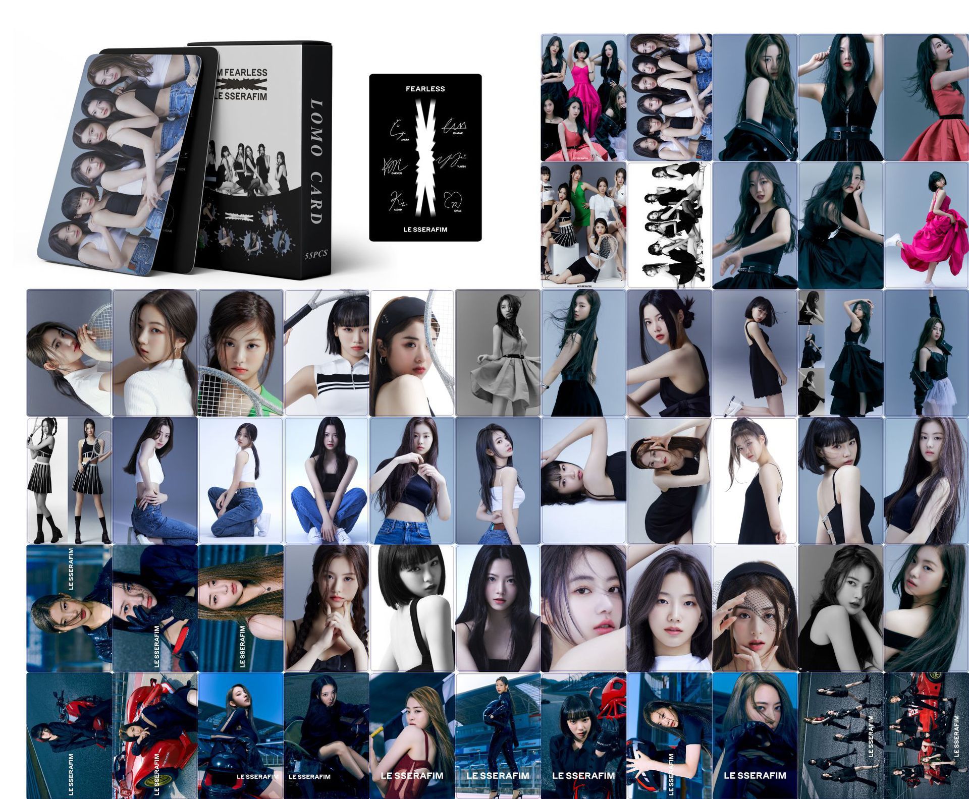 55pcs/box Kpop LE SSERAFIM 2023 SEASON'S GREETINGS Lomo Card Photocards for FEARNOT Gift | Daraz.pk