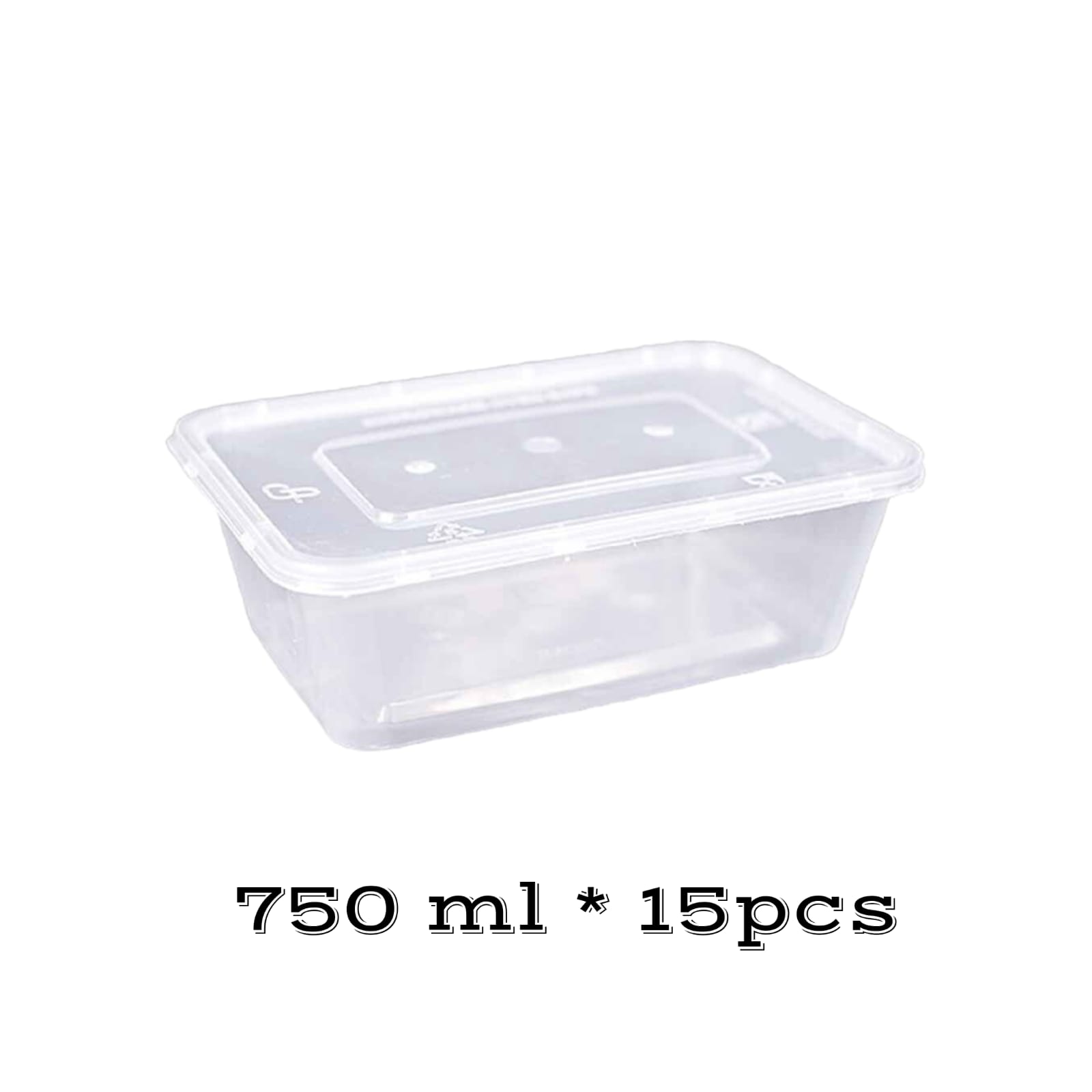 DISPOSABLE PLASTIC BOXES 500ML & 750ML & 1000ML Pack of 8/10/12/15pcs ...