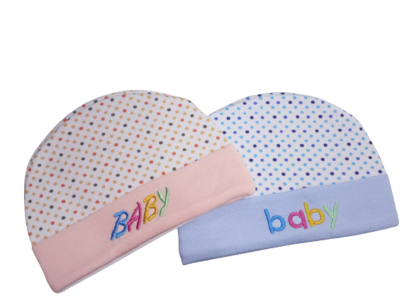 Pack of 2 New Born Babies Cap (Soft Cotton Head Cap - Newborn Baby Caps ...