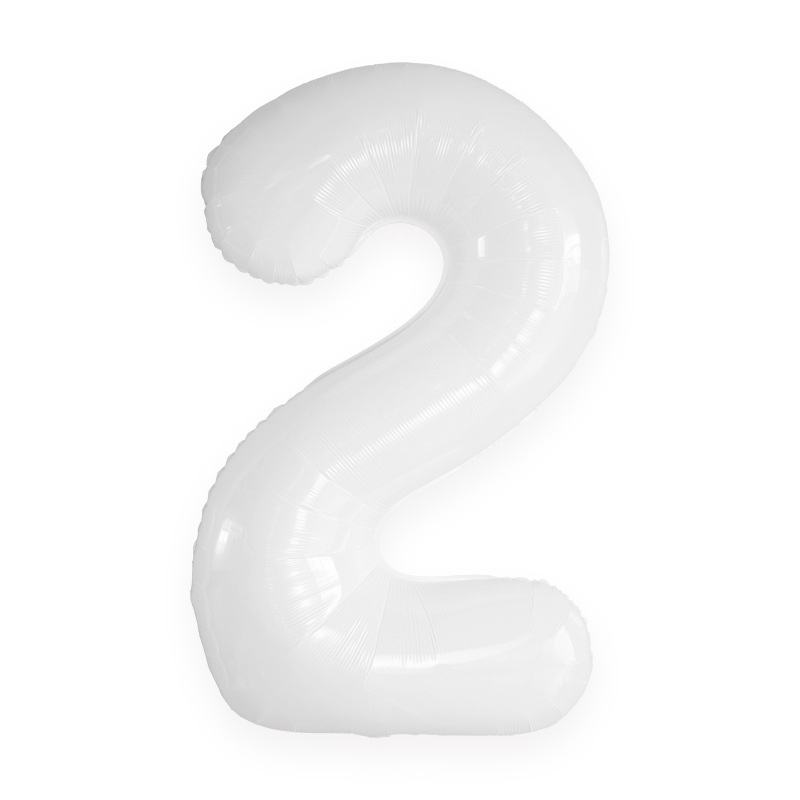 16Inch White Number Balloons 0-9 Large Digital Foil Helium Balloon ...