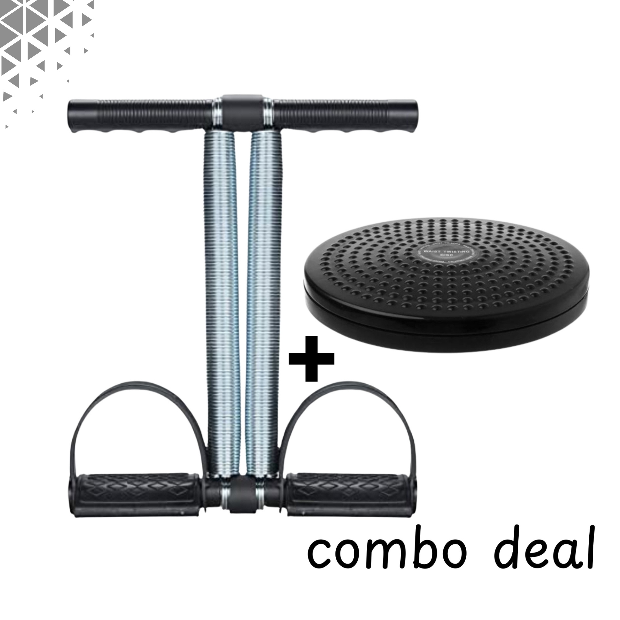 COMBO DEAL TWISTER EXERCISE MACHINE ABS ROTATING DISC AND DOUBLE SPRING ...