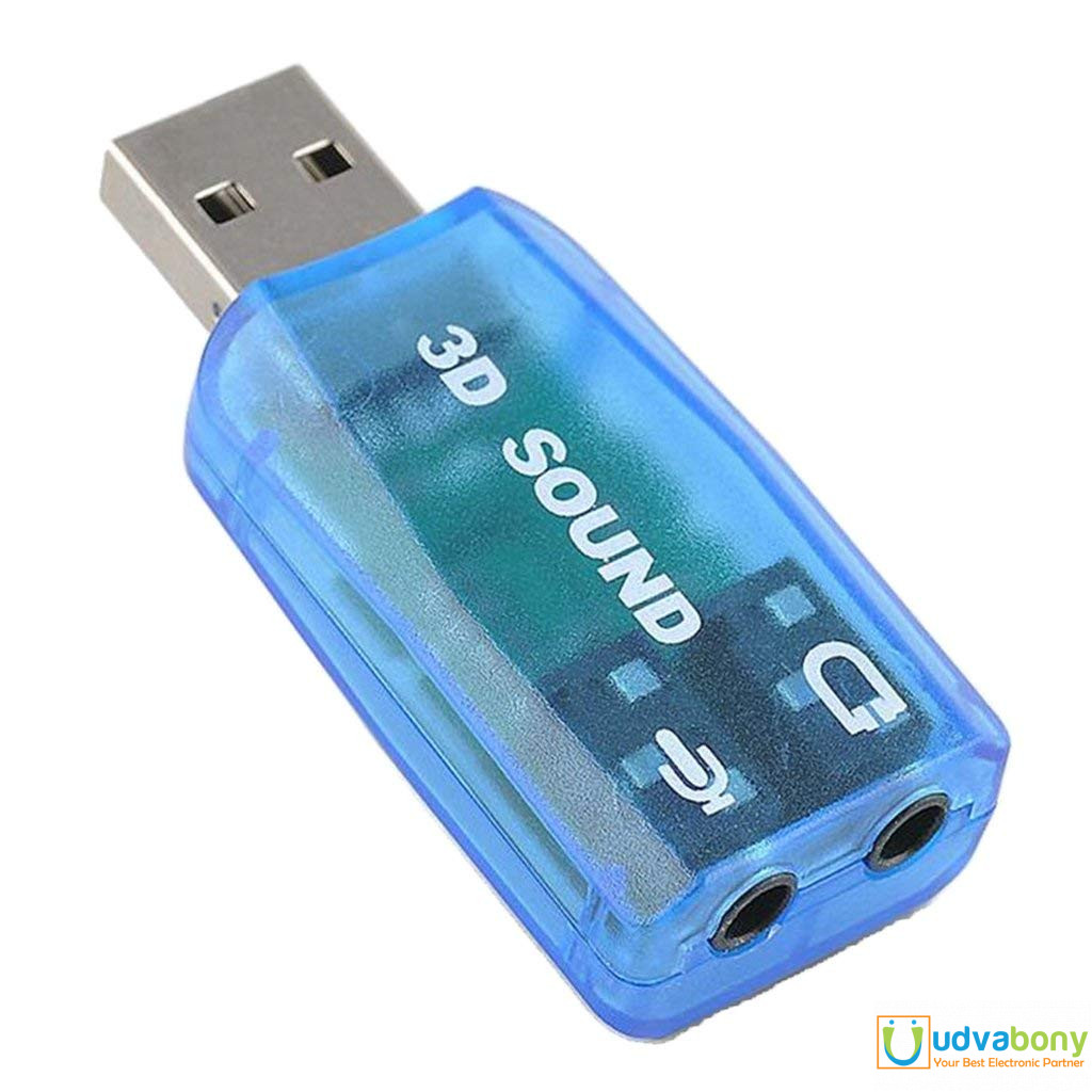 USB to 3D Audio USB External Sound Card Adapter 5.1 Channel Sound ...