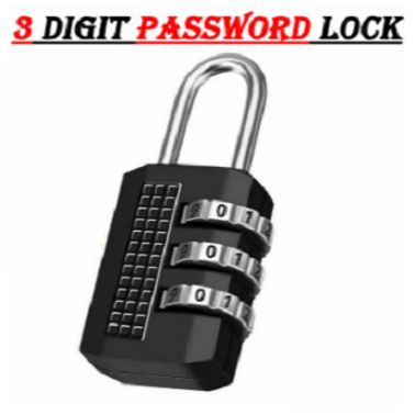 Luggage Safety Lock Steel 3Digit Safe PIN Hand Bag Shaped Combination ...